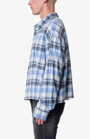 Mnml Washed Cropped Flannel Shirt