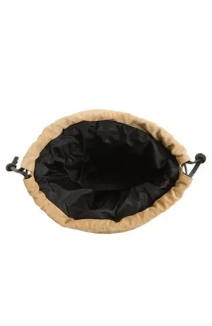 Moncler Caradoc Quilted Suede Bucket Bag - Beige