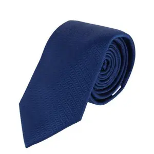 ASCENTIX Etched Herringbone Necktie - Navy