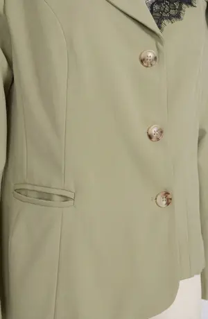 MODENAIRE Asymmetric One Shoulder Tailored Blazer Jacket