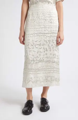 Partow Alina Textured Silk Blend A-line Skirt