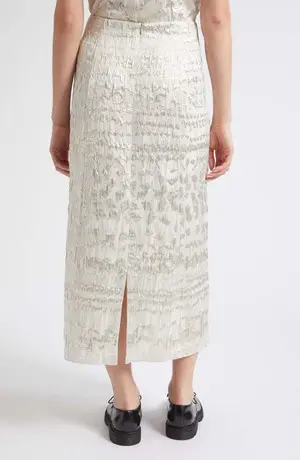 Partow Alina Textured Silk Blend A-line Skirt