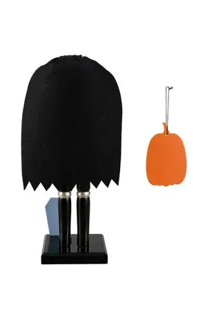 GLITZHOM Halloween Wood Skeleton With Ornament Nutcrackers - Black