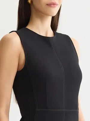 Misook Luxestretch Contrast Stitch Sheath Dress