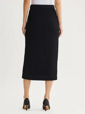Misook Straight Monochromatic Ottoman Knit Maxi Skirt