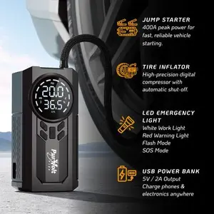 PURSONIC 2-in-1 Car Jump Starter & Tire Inflator