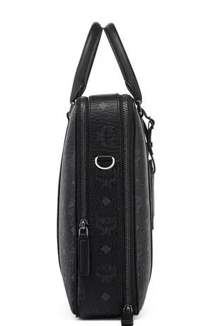 Mcm Klassik Briefcase In Visetos Monogram Canvas