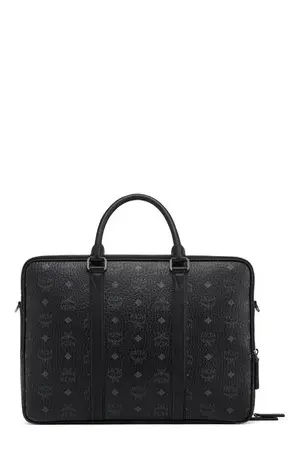 Mcm Klassik Briefcase In Visetos Monogram Canvas