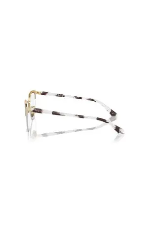 VOGUE EYEWEAR Oval Metal Semi-rim Eyeglasses - Black