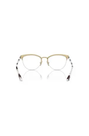VOGUE EYEWEAR Oval Metal Semi-rim Eyeglasses - Black