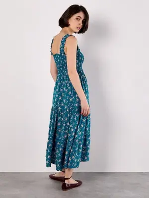 APRICOT Orchid Smock Tiered Midi Dress