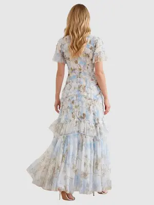 NEEDLE & THREAD Wisteria Valentine Ruffle Gown