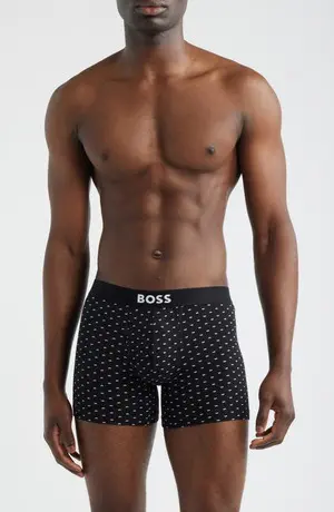 BOSS Assorted 3-pack Stretch Cotton Boxer Briefs - Open Bge