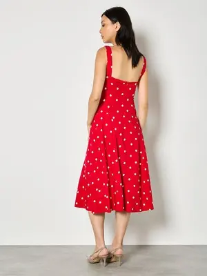 APRICOT Square Neck Midi Dress