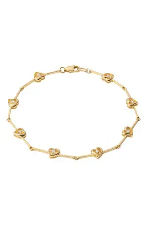 THE M JEWELERS The Kaia Heart Stone Link Bracelet - Gold