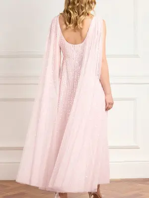 NEEDLE & THREAD Moonlight Sequin Ankle Gown