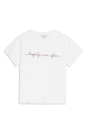 Topshop Happily Ever After" Embroidered Crewneck T-shirt