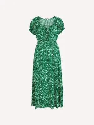 APRICOT Milkmaid Midi Spot Printed Dress