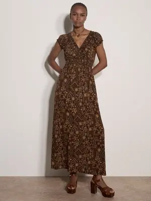 APRICOT Batik Star Flower Maxi Dress