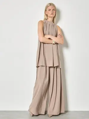 APRICOT Pleat Detail Super Wide Trouser