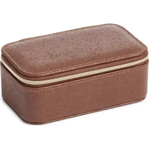 Nordstrom Rectangle Zip Jewelry Box - Chocolate Texture