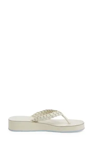 HARI MARI Braided Platform Flip-flops - Ecru