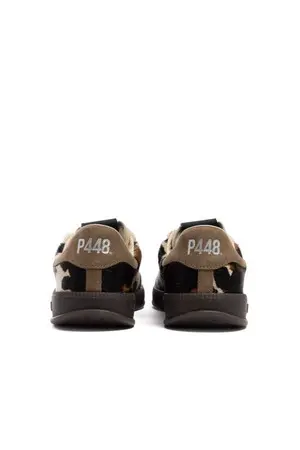 P448 Capri Animal Print Haircalf Low Top Sneakers