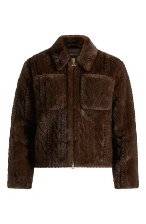 Manière De Voir Plush Cable Embossed Jacket