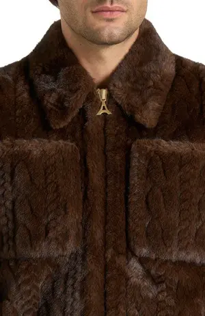 Manière De Voir Plush Cable Embossed Jacket