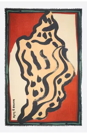 Bimba Y Lola Washed Cotton Seashell Sarong - Red