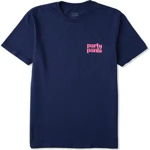 PARTY PANTS Filler Up Cans Graphic T-shirt - Navy Blue