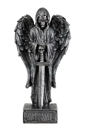 GLITZHOME Halloween Lighted Resin Grim Reaper Skulls Candles Table Decor With Timer