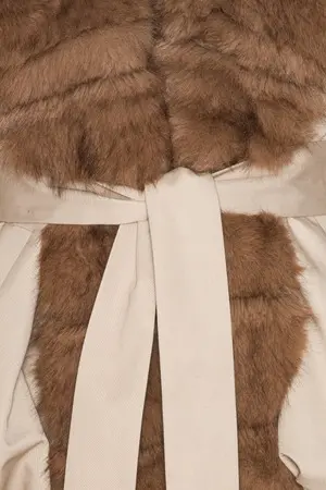 ROTATE BY BIRGER CHRISTENSEN Faux Fur Collar Jacket