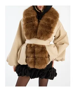 ROTATE BY BIRGER CHRISTENSEN Faux Fur Collar Jacket