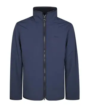 Barbour Logo Embroidered Reversible Fleece Jacket - Blue