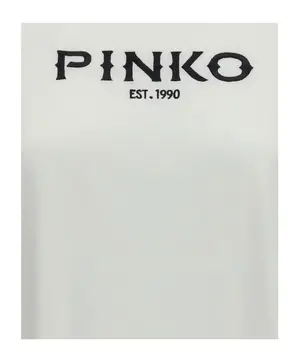 Pinko Logo And Graphic Print T-shirt - White