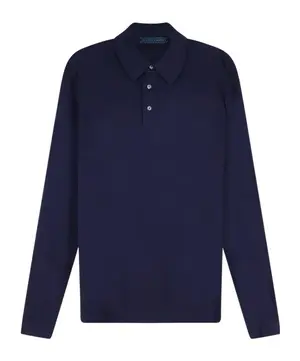 Kiton Ciro Buttoned Polo Shirt - Blue