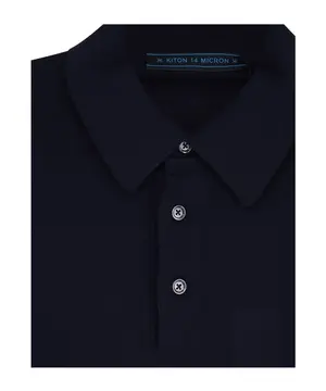 Kiton Ciro Buttoned Polo Shirt - Blue