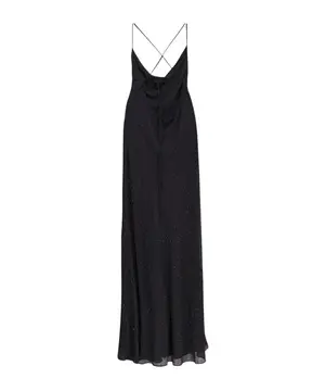 Pinko Drapped Embellished Cowl-neck Dress
