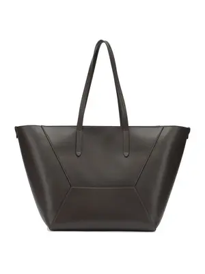 Brunello Cucinelli Logo Detail Tote - Black
