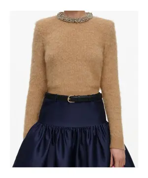 SELF-PORTRAIT Beaded Trim Knit Jumper