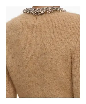 SELF-PORTRAIT Beaded Trim Knit Jumper