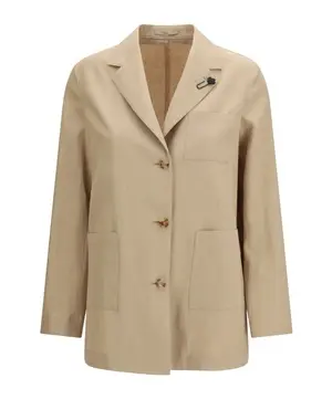 LARDINI Single-breasted Patch Pocket Blazer