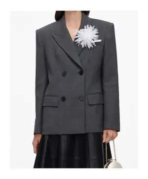 SELF-PORTRAIT Double Breasted Flower Blazer