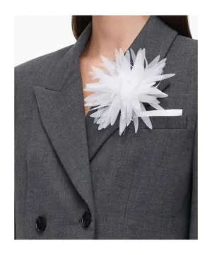 SELF-PORTRAIT Double Breasted Flower Blazer