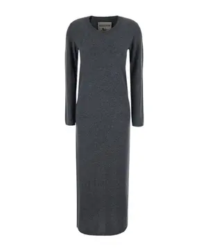 SEMICOUTURE Round-neck Dress - Grey