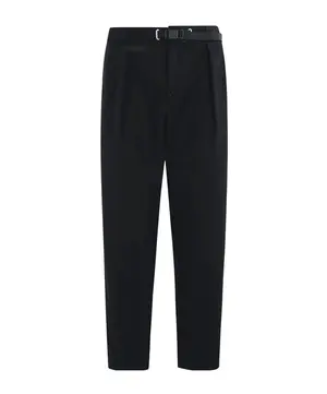 WHITE SAND Casual Trousers With Belt Loops - Nero