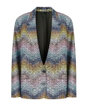 Missoni Sequined Zigzag Single-breasted Blazer - Multi-color