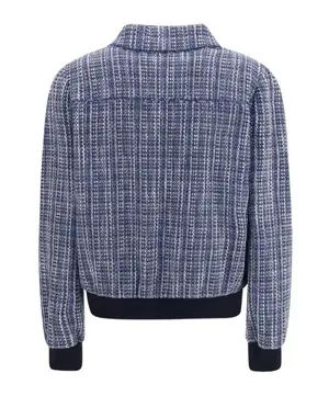 Kiton Zip-up Textured Tweed Jacket