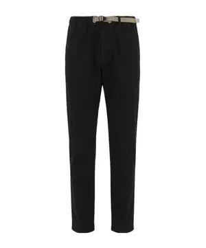 WHITE SAND Casual Trousers With Belt Loops - Black